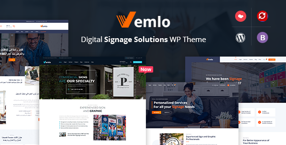 Vemlo - Digital Signage Services WordPress Theme by ThemetechMount